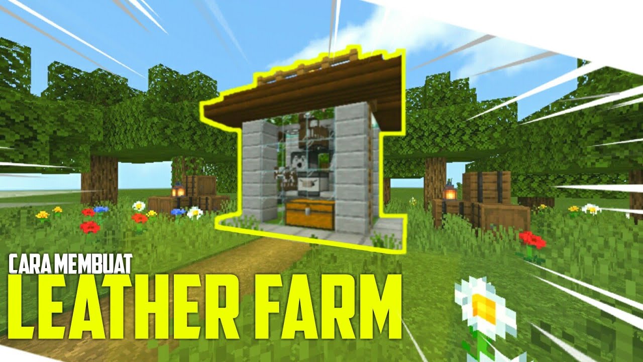 Cara Membuat Leather Farm & Cow Farm Di MCPE || minecraft indonesia ...