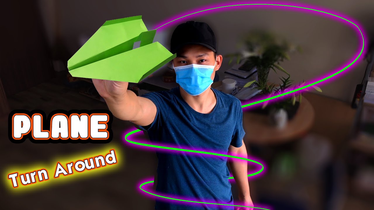 How to make paper plane turn around work like a boomerang - YouTube