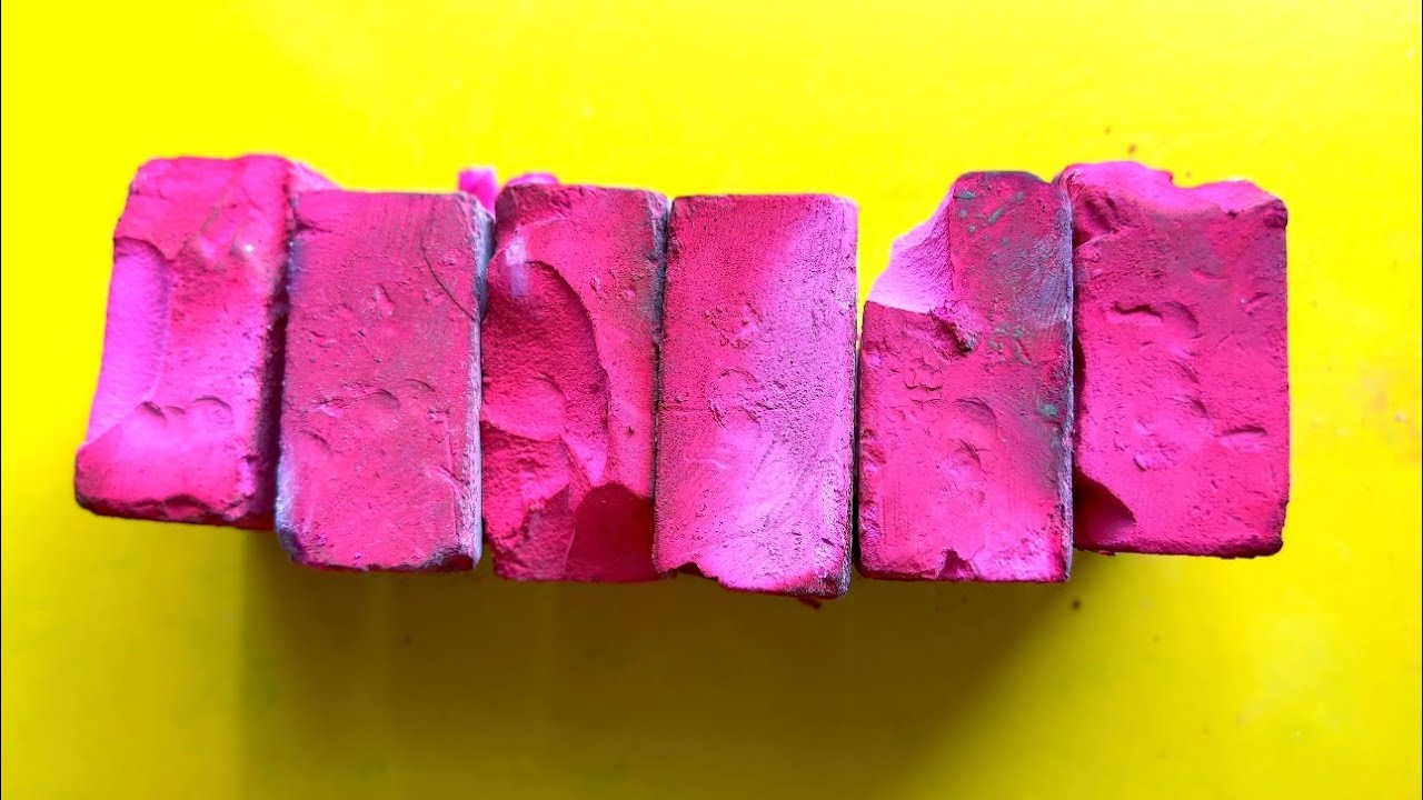 Dyed Gym Chalk Crush | Pink Blocks | PettyASMRR | Oddly Satisfying ...
