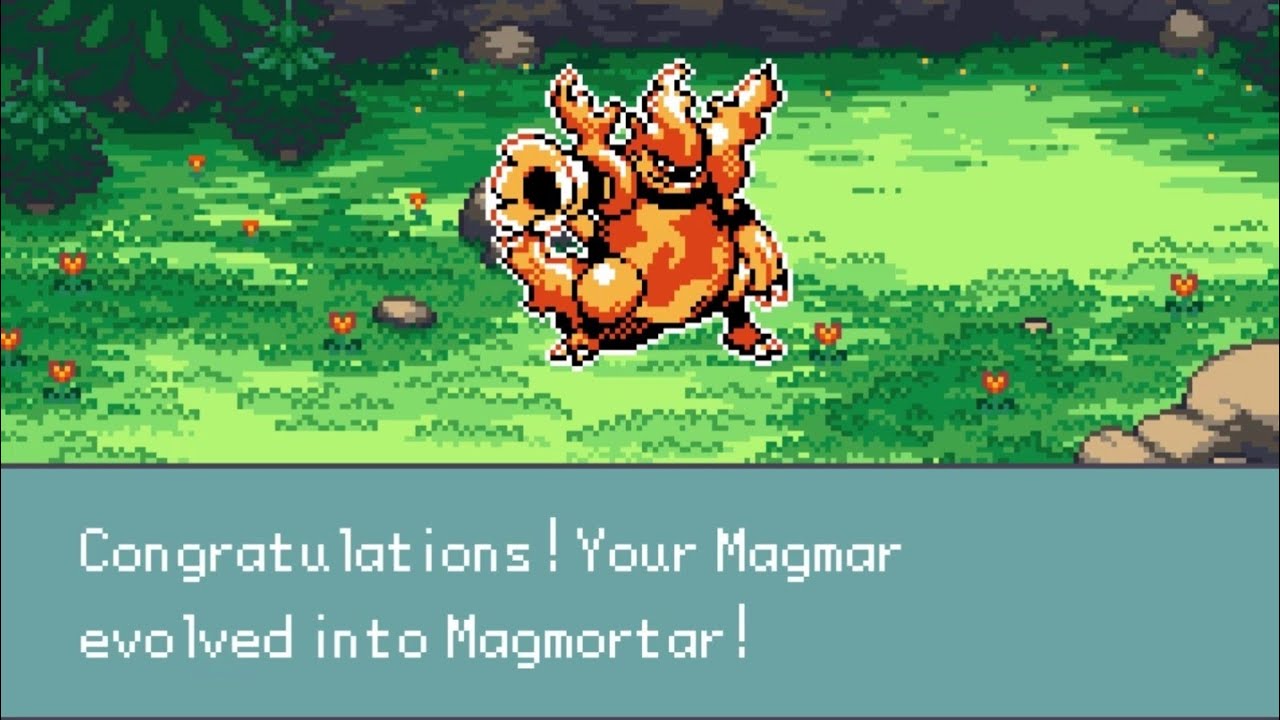 How to evolve Magmar into Magmortar - Pokemon Emerald Seaglass - YouTube