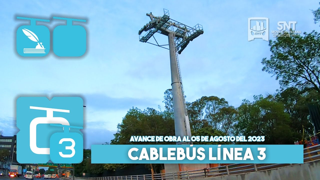 Cablebús CDMX Línea 3, Constituyentes - Vasco de Quiroga. Avance de ...