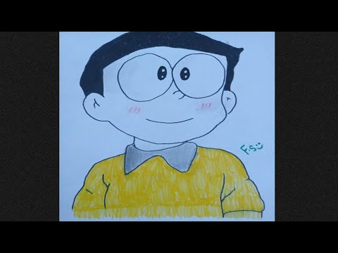 Create A Beautiful Nobita Sketch Drawing With Pencil Step By Step ...