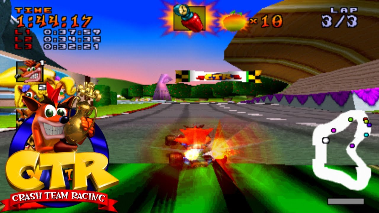 Crash Team Racing (PS1) 101% - Part 8 - Coco Park - YouTube