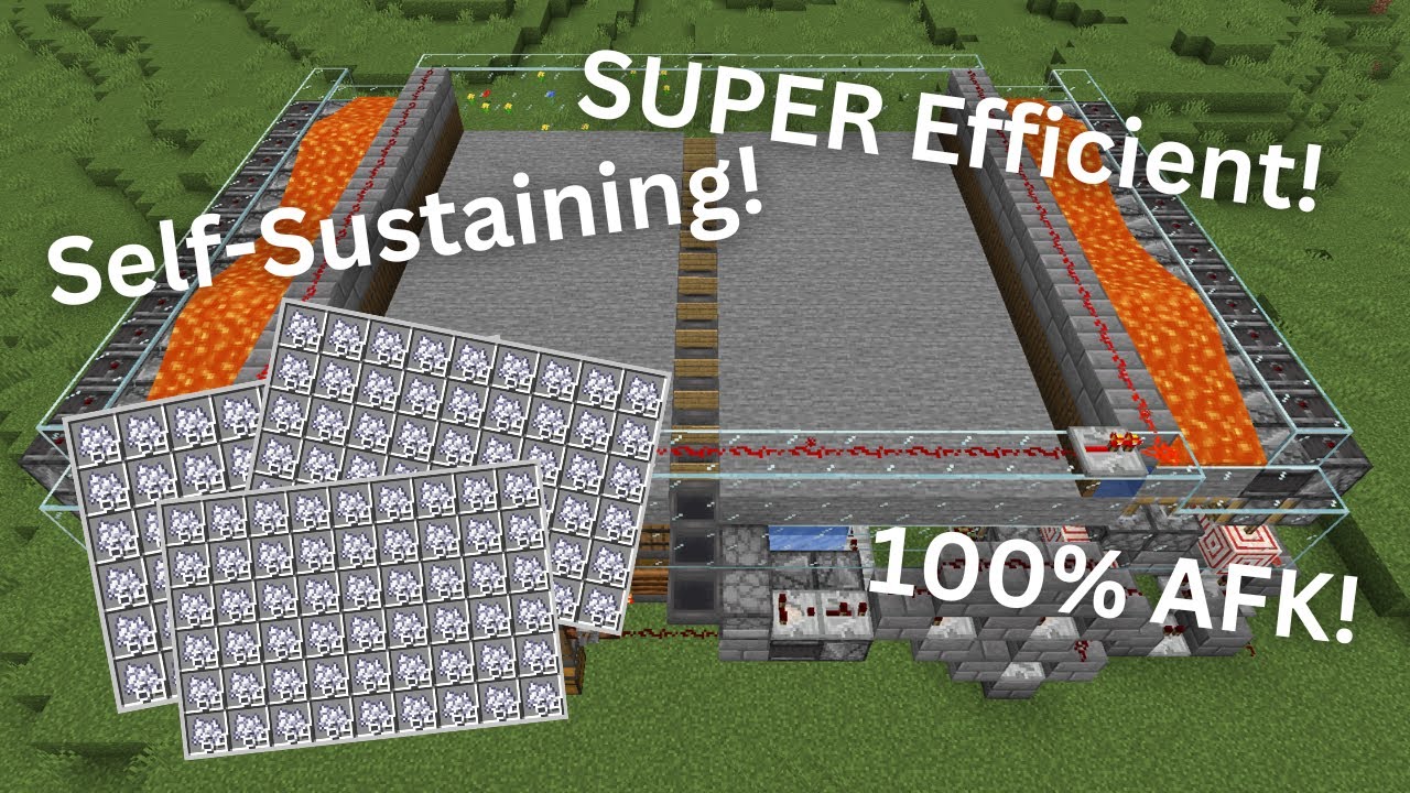 How to Make a SUPER Efficient Bone Meal Farm in Minecraft - YouTube