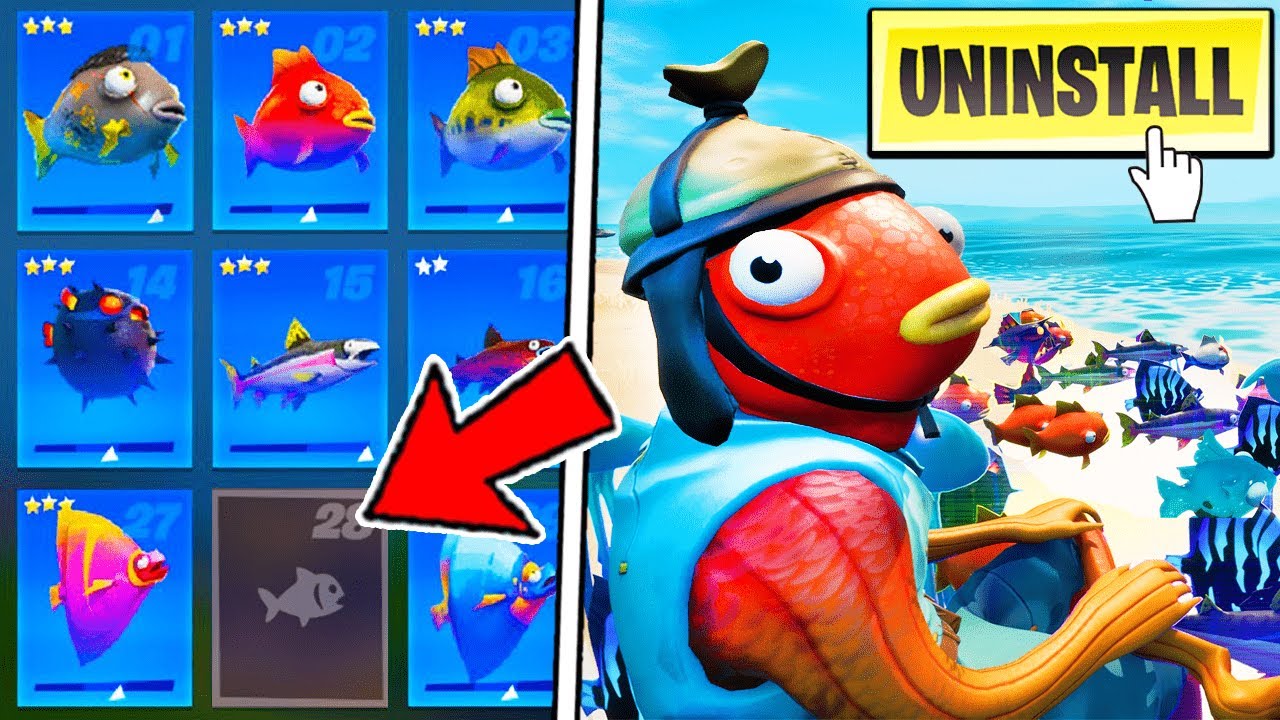 If I Don't Catch EVERY Fish, I Have to DELETE Fortnite - YouTube
