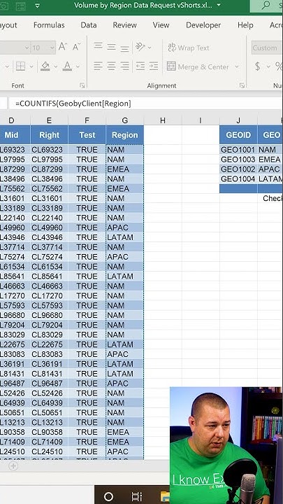 Excel Quick Tips - How to use the COUNTIFS function - YouTube