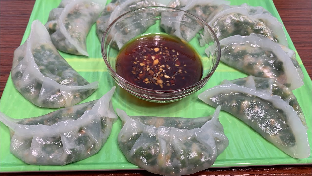 crystal chives dumplings/ banh xep nhan he - YouTube