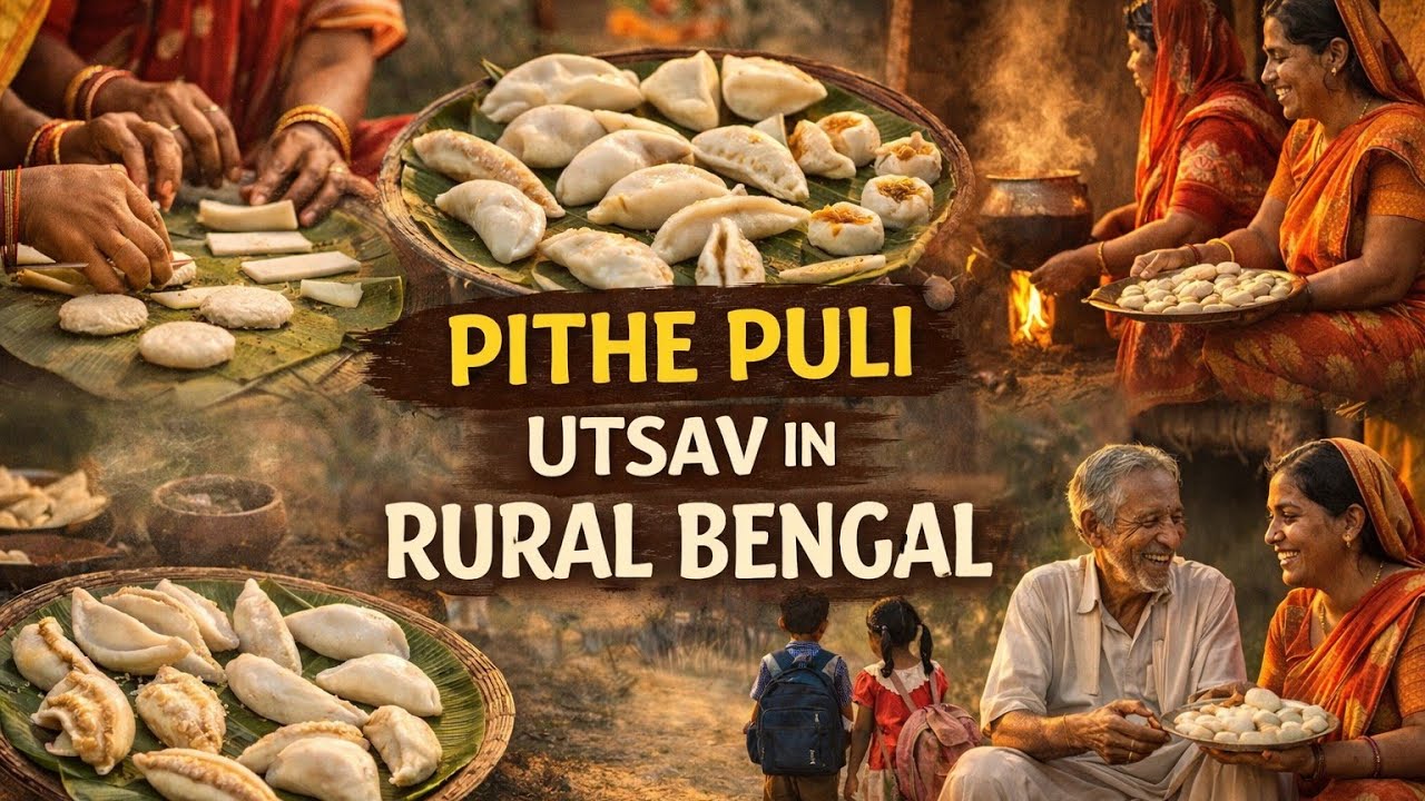 Pithe Puli Utsav In Rural Bengal - YouTube