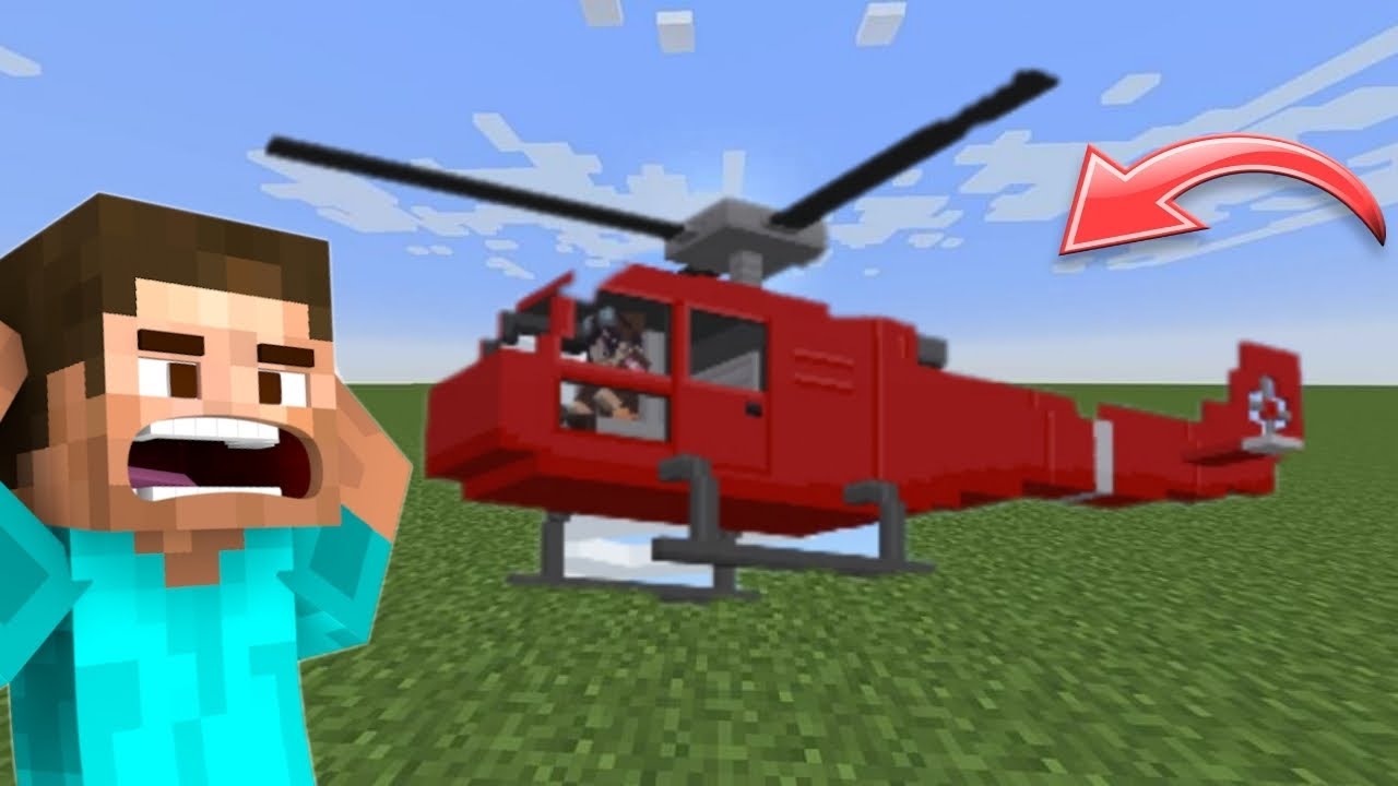 I FOUND HELICOPTER IN MINECRAFT § MINECRAFT GAMEPLAY - YouTube