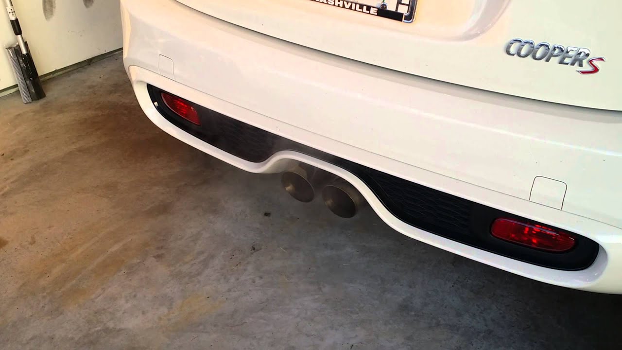 2015 F56 S Mini Cooper with rear muffler delete - YouTube