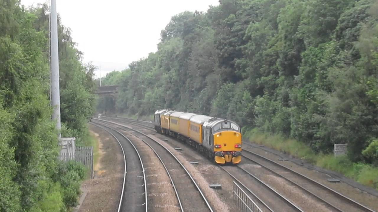 drs class 37405 and 37608 haul a test train through chesterfield 14/6 ...