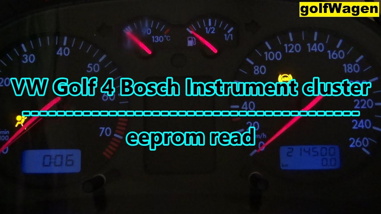 VW Golf 4 Bosch Instrument cluster eeprom read - YouTube