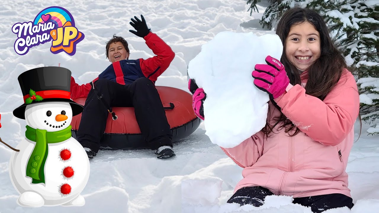 Maria Clara e JP em uma aventura congelante ⛄ Freezing adventure for ...