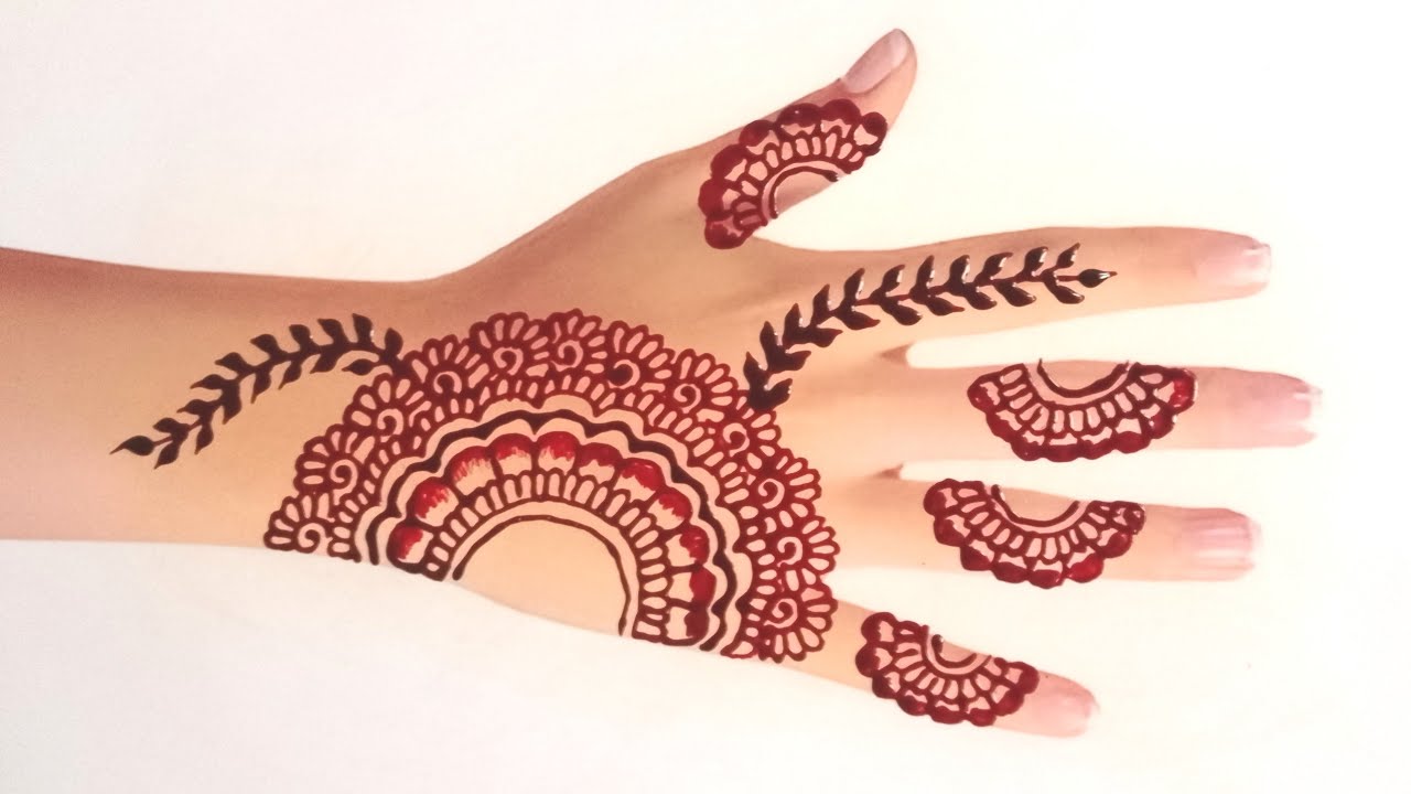 Latest Back Hand Bridal Mehndi Design|| Asan Henna Design|| Art HF ...