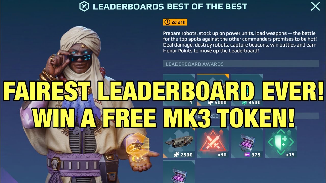 Fairest Leaderboard Ever! F2P Could Win a Free MK3 Token!| War Robots ...