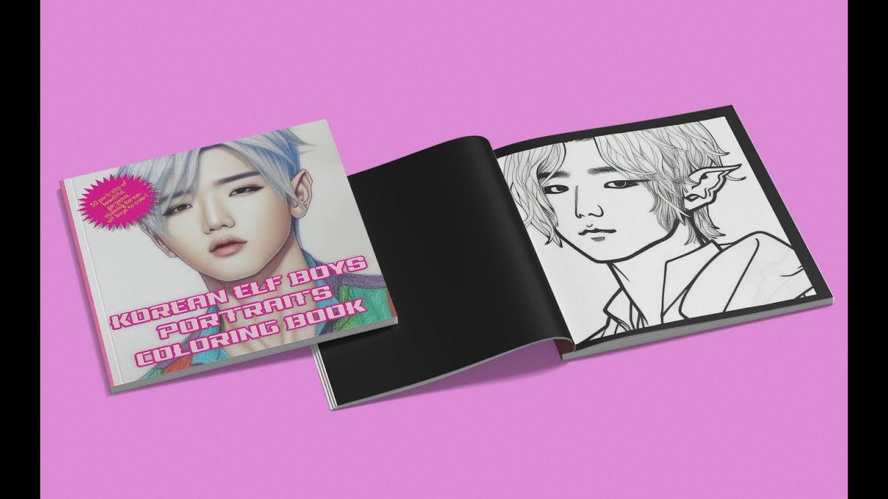 Korean Elf Boys Portraits Coloring Book - YouTube