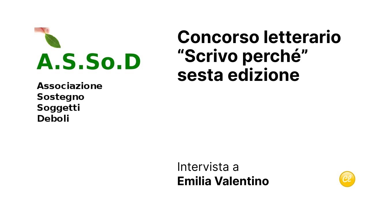 Scrivo perché VI ed. - l'intervista - YouTube