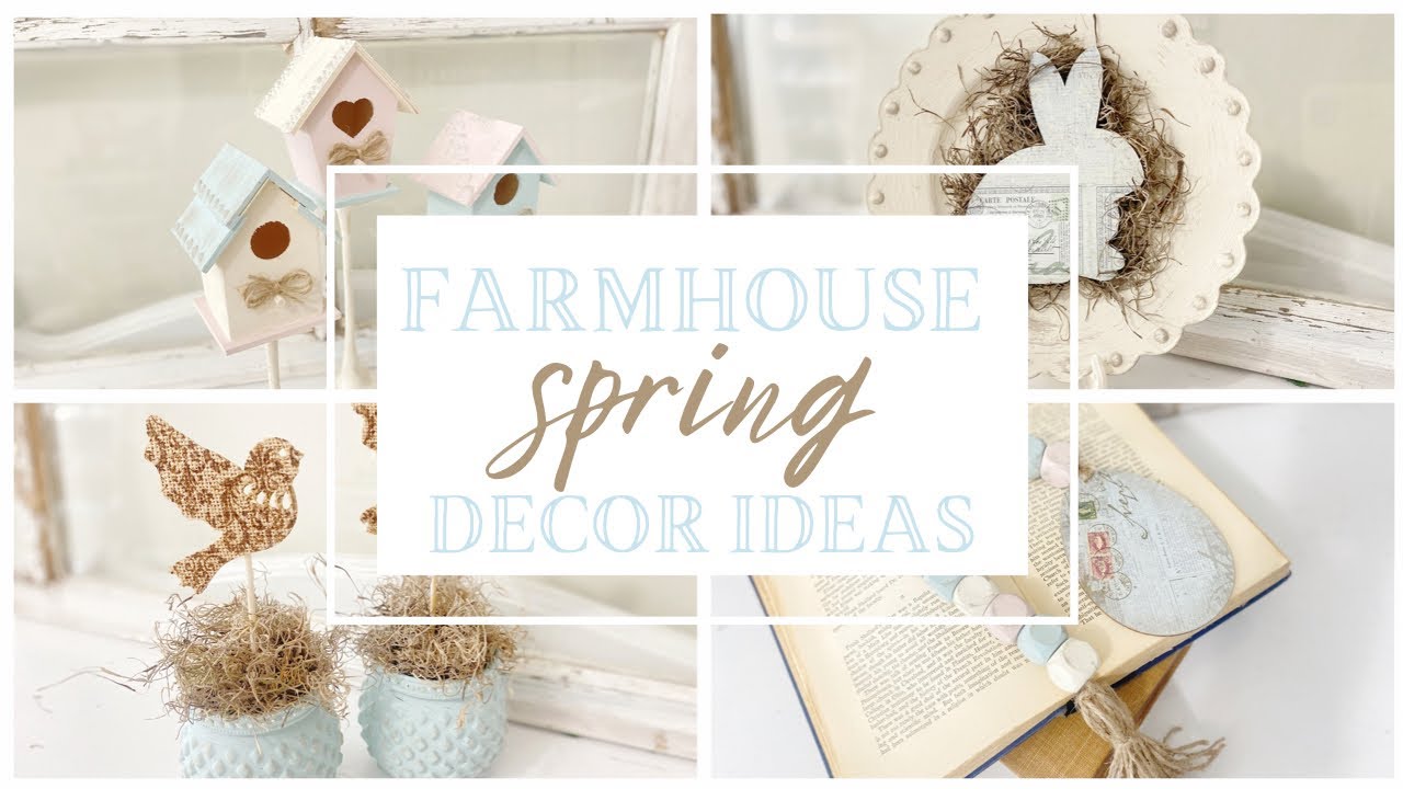 FARMHOUSE SPRING DECOR IDEAS | DOLLAR TREE SPRING DIYS | EASY EASTER ...