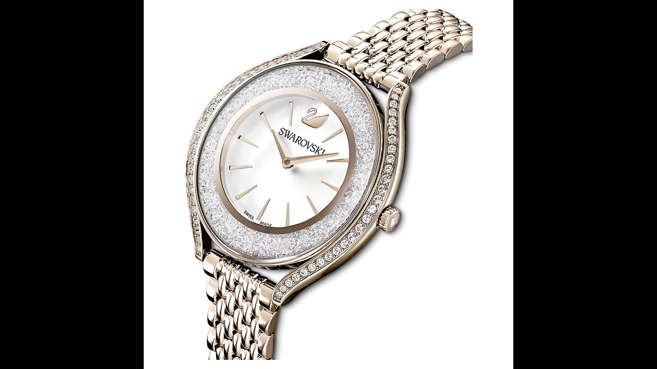 Crystalline Aura watchMetal bracelet, Gold-tone, Champagne gold 5519456 ...