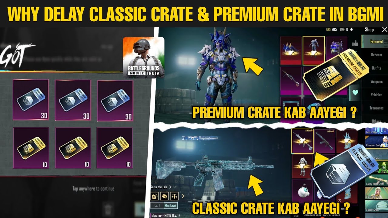 Bgmi Classic Crate And Premium Crate Release Date 🔥| Bgmi Next Classic ...