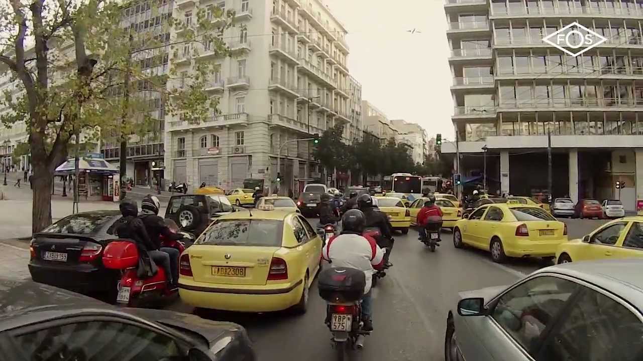 stuck in traffic downtown Athens, January 23 - YouTube