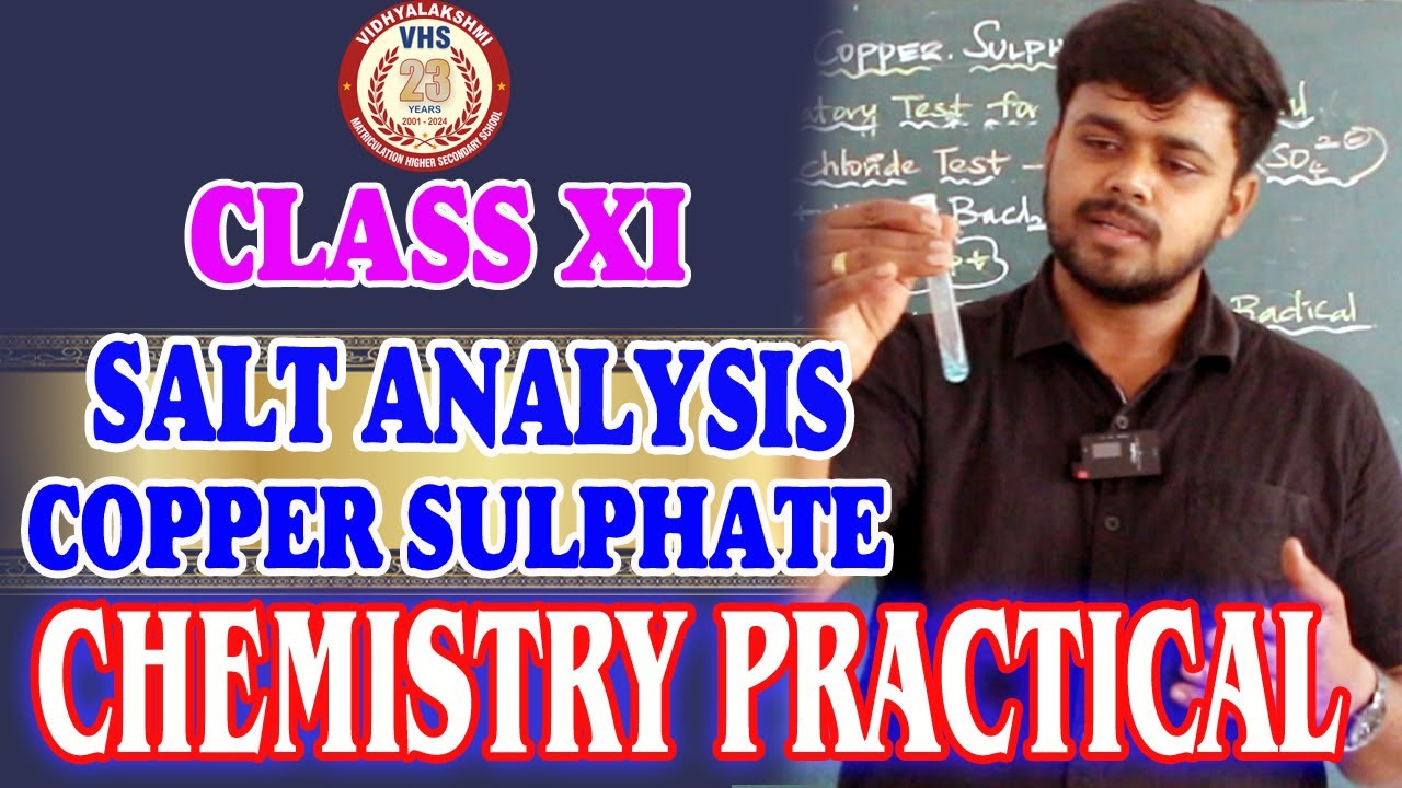 🔥🔥💥 CLASS XI- CHEMISTRY PRACTICALS / SALT ANALYSIS - COPPER SULPHATE ...