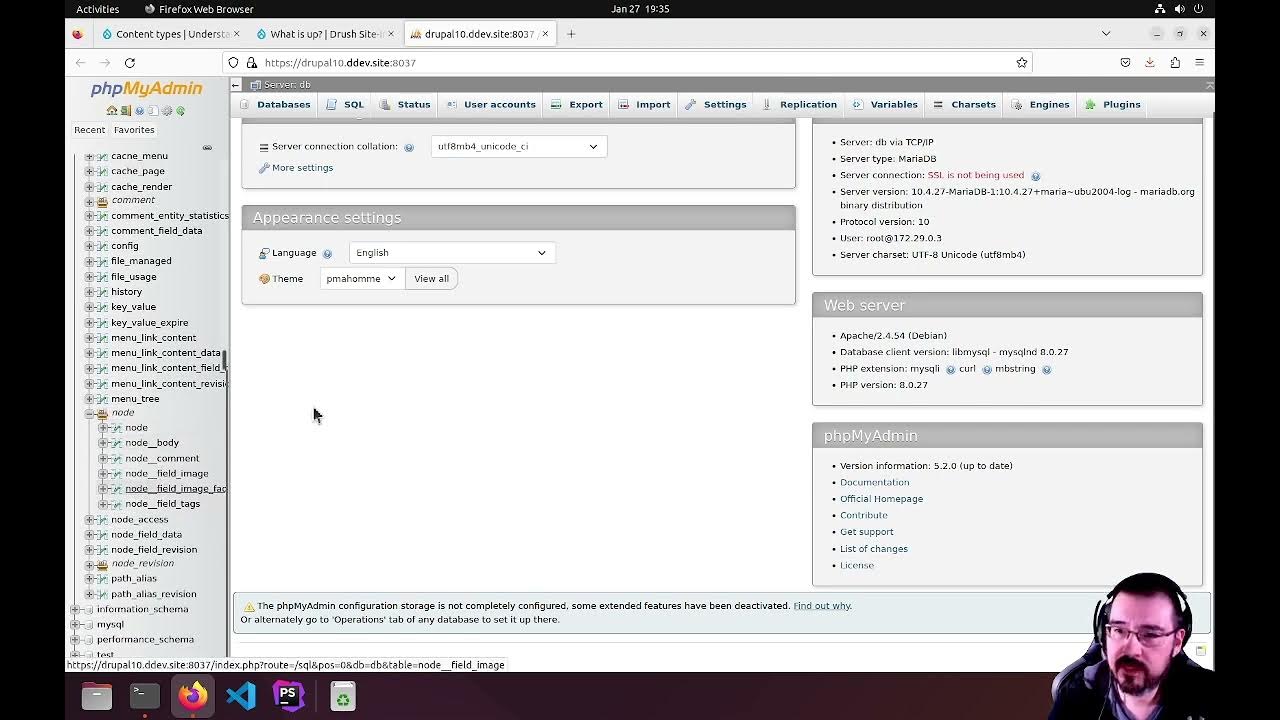 Drupal 10 database | PHPMyAdmin - YouTube