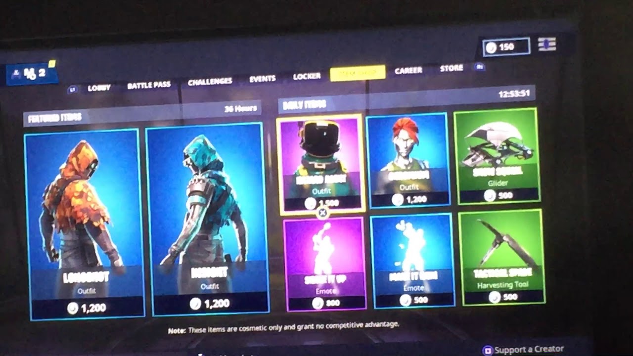 Today item shop in fortnight - YouTube