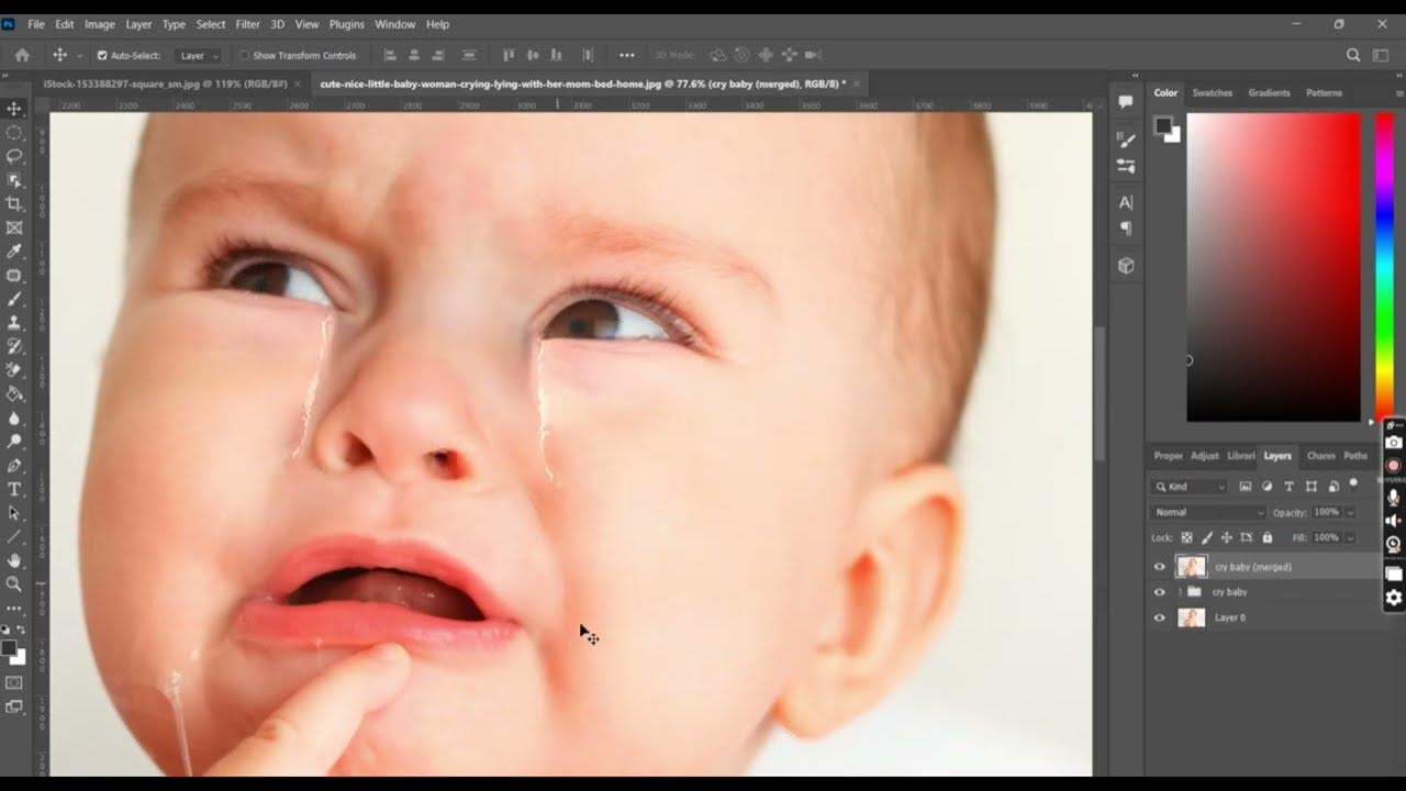 How to make realistic tears in Photoshop | Pro level editing | Tutorial | #photoshop - YouTube