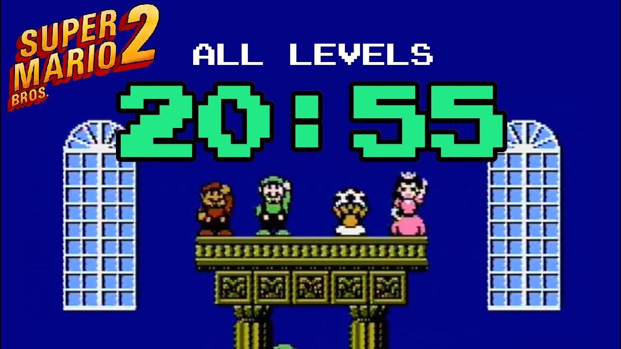 Super Mario Bros. 2 All Levels Speedrun 20:55 [PB] - YouTube