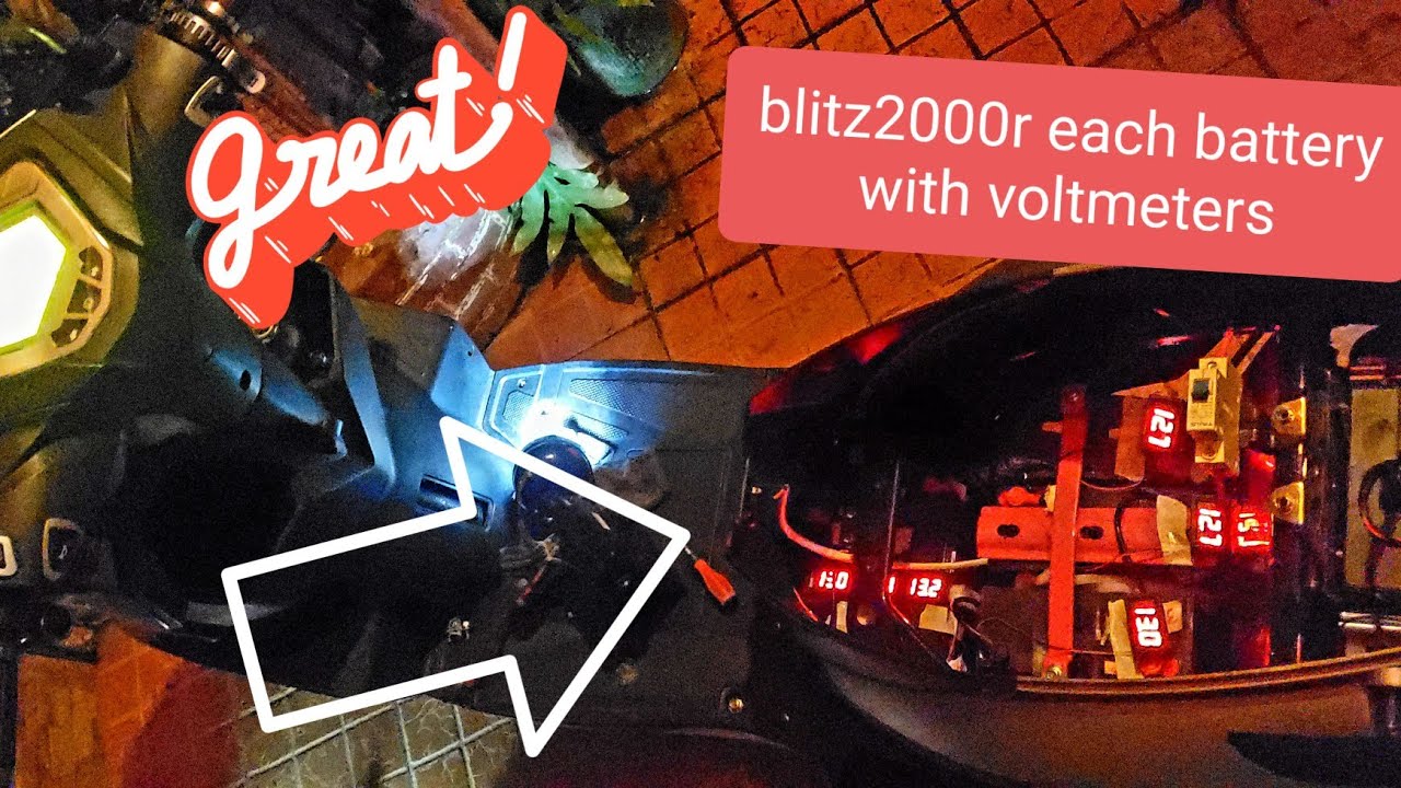 Ecodrive Motorstar Blitz 2000r diy each battery Im putting Voltmeters ...