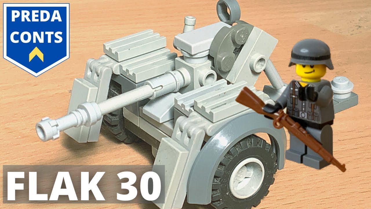 LEGO WW2 FLAK 30 20mm (instructions) - YouTube
