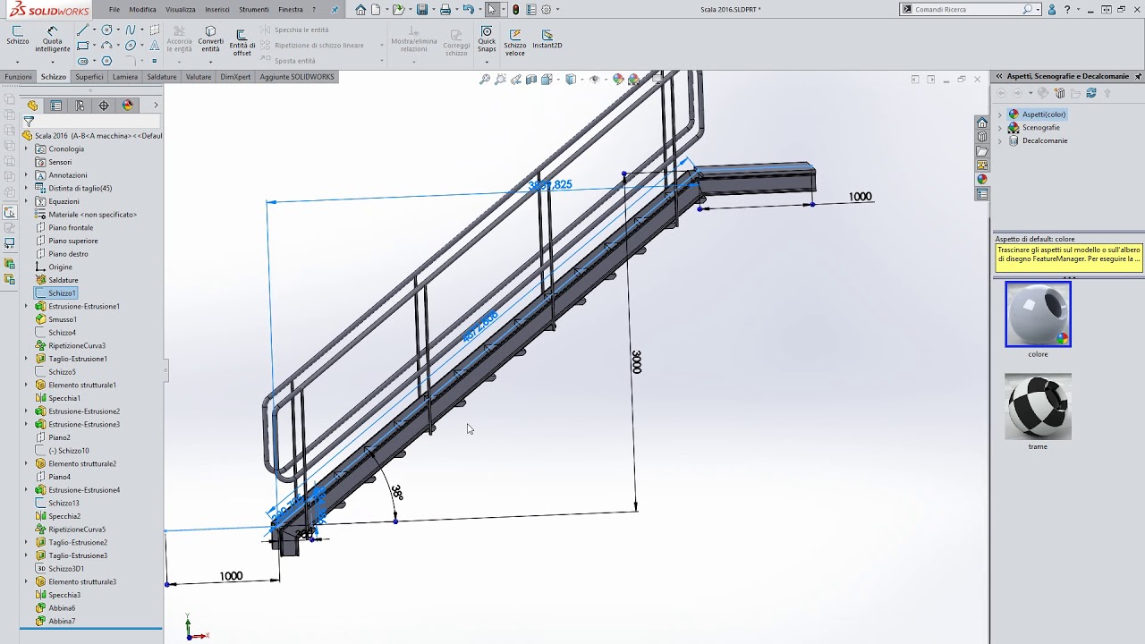 SolidWorks 3D scala industriale parametrica - industrial parametric ...