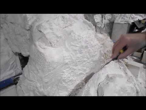How to carve rocks for model railroad scenery - YouTube