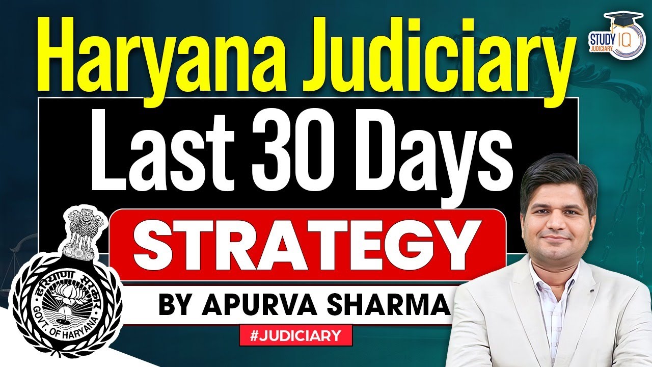 Haryana Judiciary Exam 2024 | Last 30 Days Strategy | By Apurva Sharma - YouTube