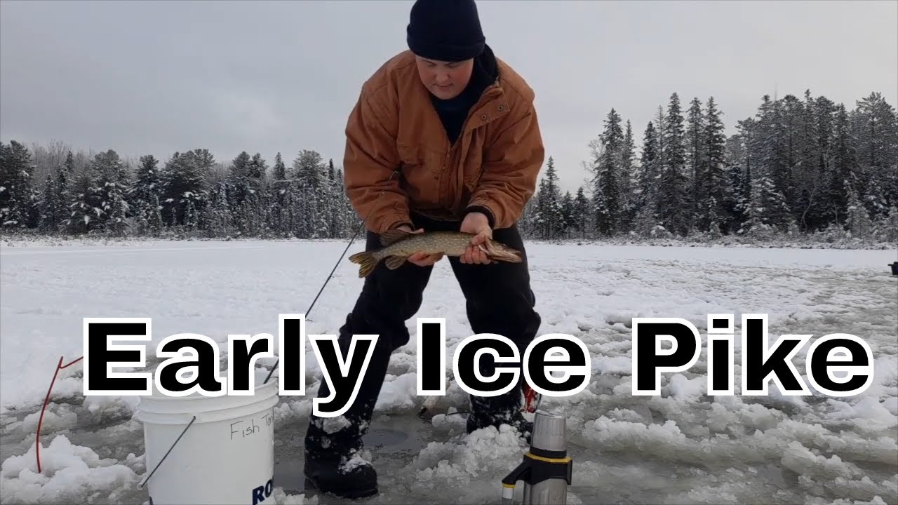 NORTHERN ONTARIO EARLY ICE!!! PIKE FISHING - YouTube