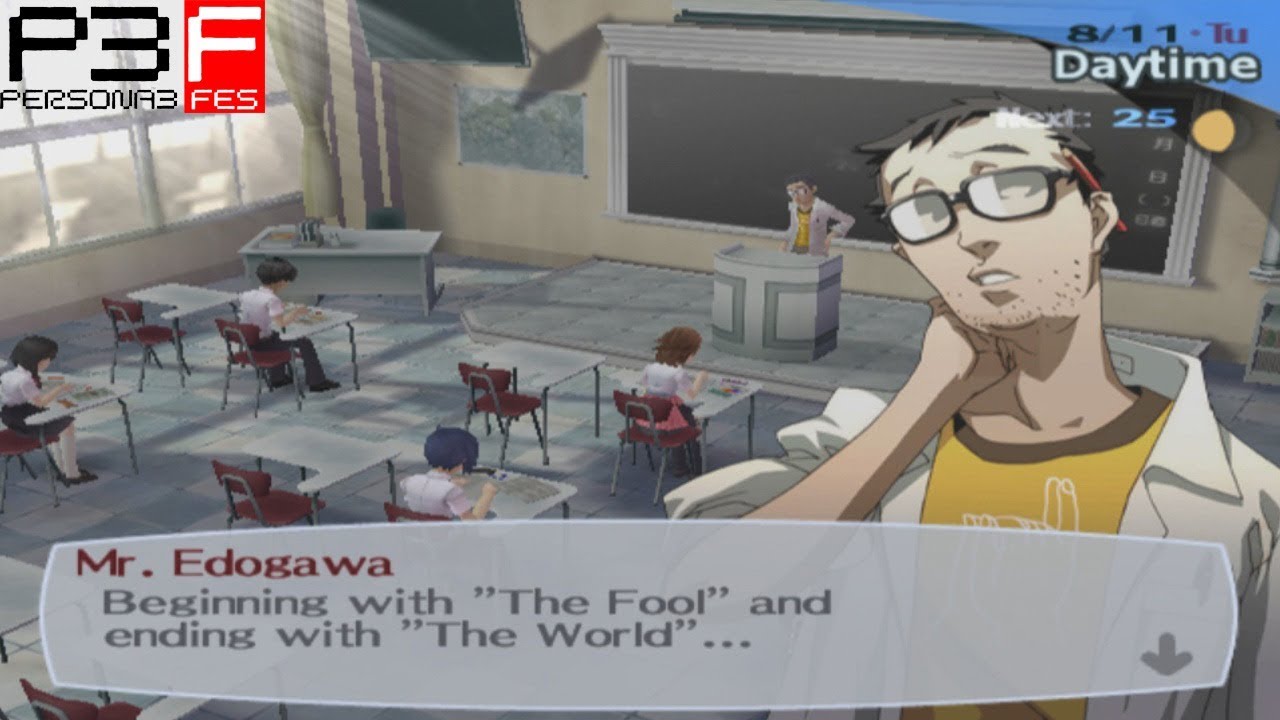 Persona 3 FES: Mr. Edogawa's Lesson on the 22 Major Arcana - YouTube