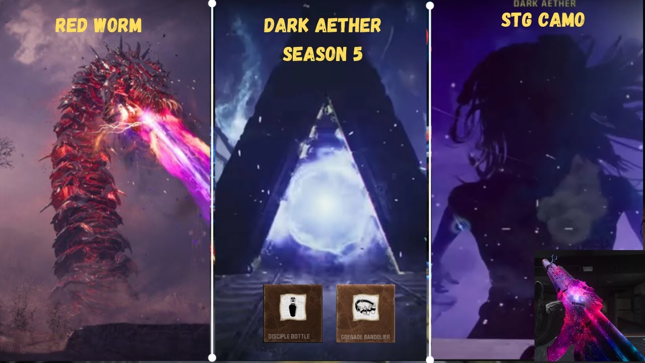 MW3 Zombies Red Worm & *Dark Aether* Season 5 And [STG 44 BLUEPRINT] # ...