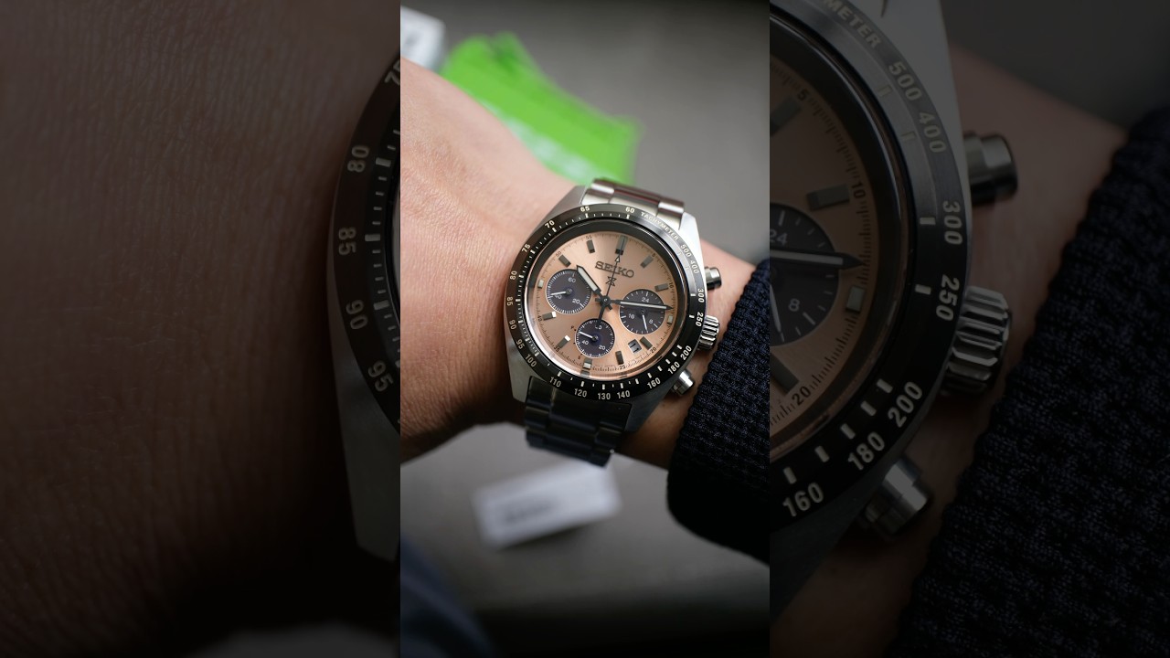 Mặt số màu cá hồi quá đẹp - Seiko Prospex Speedtimer SSC951P1 bản giới ...