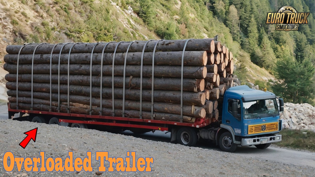 Extreme Overloaded Trailer! Insane Cargo Challenge in ETS2 - YouTube