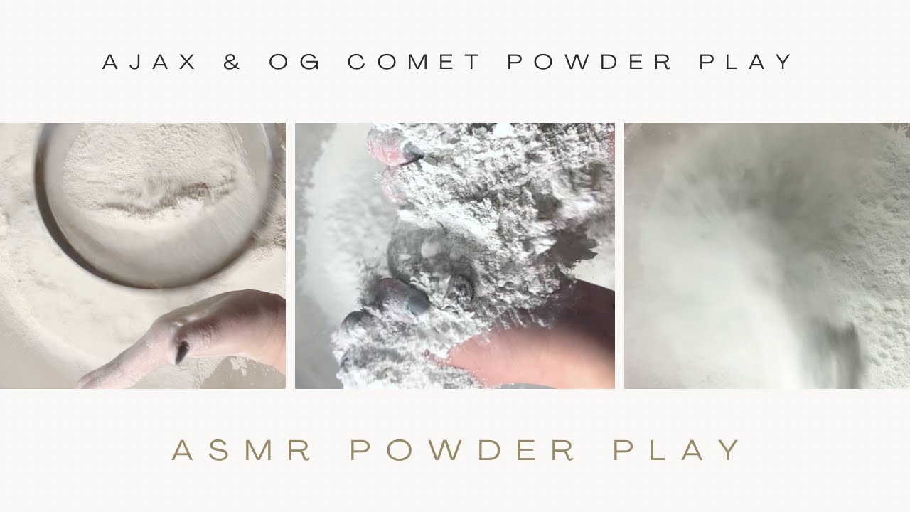 Super Dusty OG Comet and Ajax Powder Play ASMR Bowl with sifting in metal bowl - YouTube