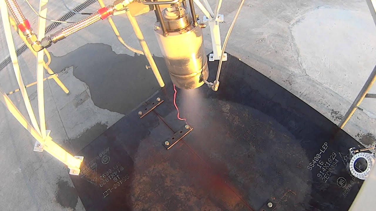 100kgf Rocket engine vertical static test 2014/11/05 - YouTube