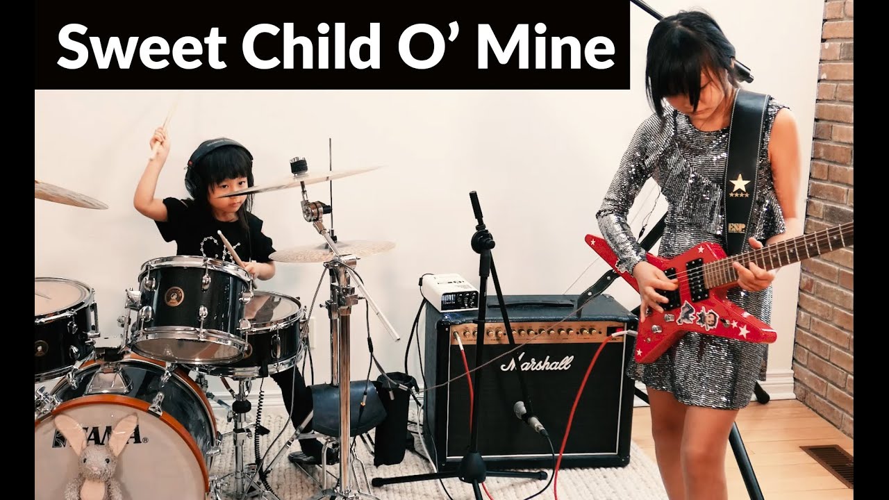 Sweet Child O’ Mine Guns N' Roses Cover | Mad Carrot | 6 yr-old drummer ...