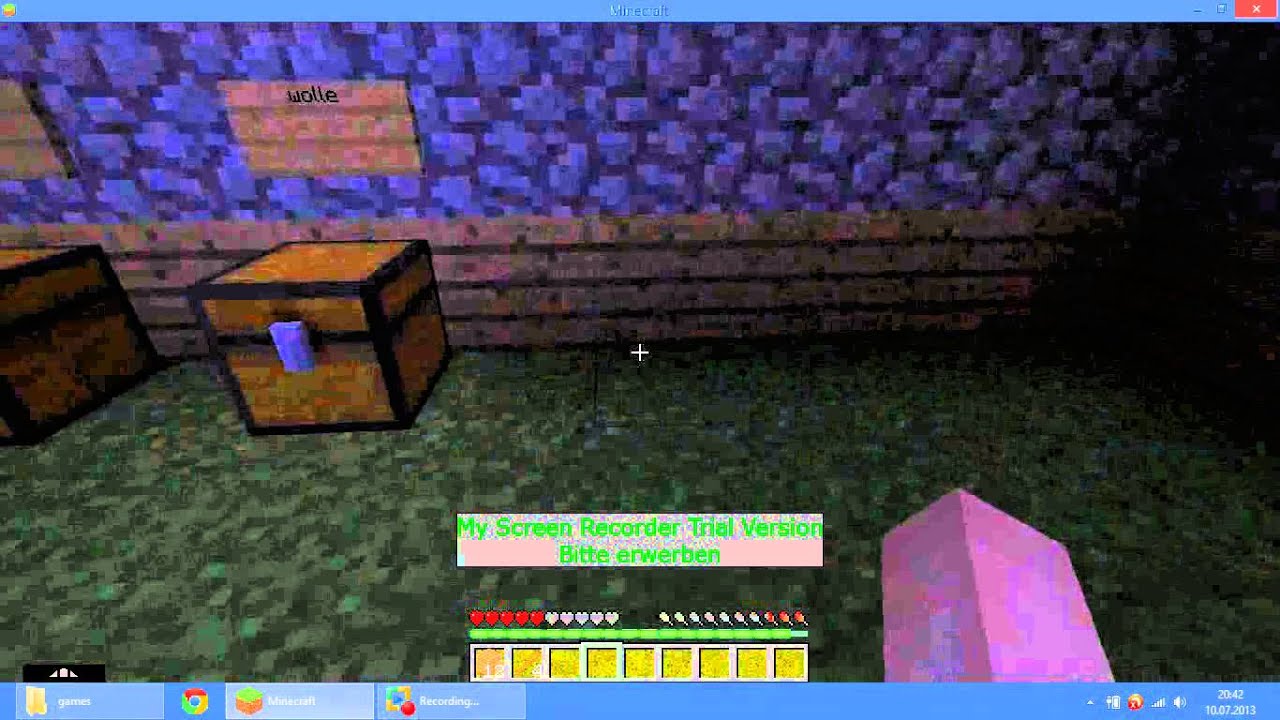 Minecraft how to schild crafting german - YouTube