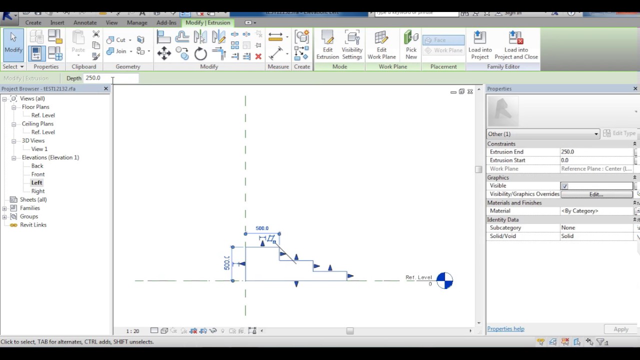 Simple Revit Extrusion - YouTube