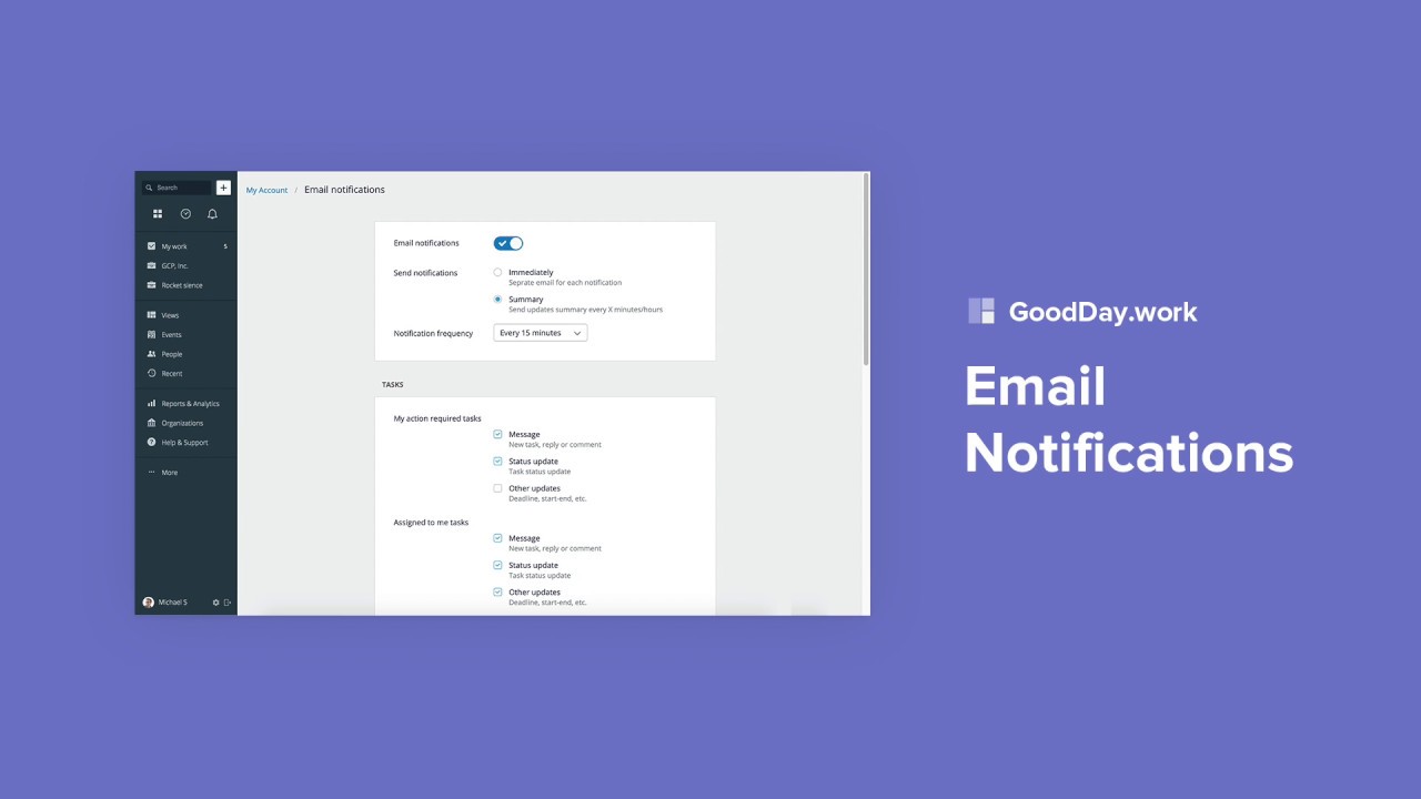 GoodDay Tutorial: Email Notifications - YouTube
