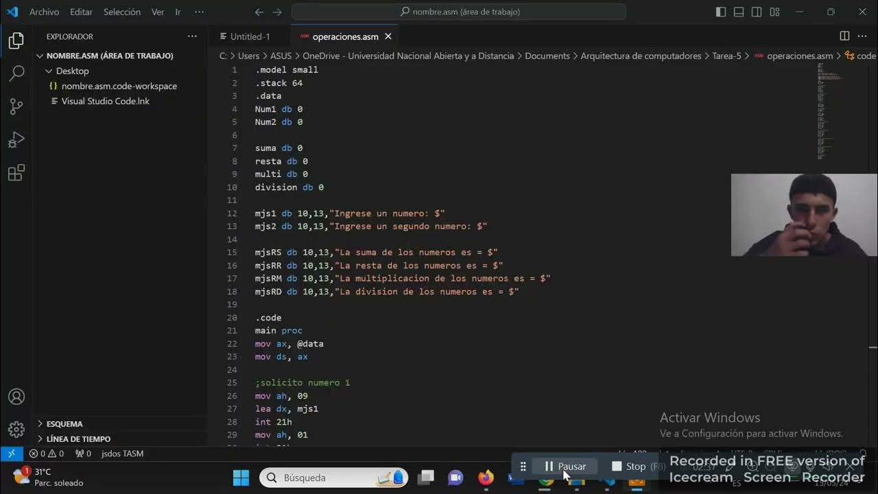 Instalacion Visual Studio Code, Y su Extemcion masm/tasm. - YouTube