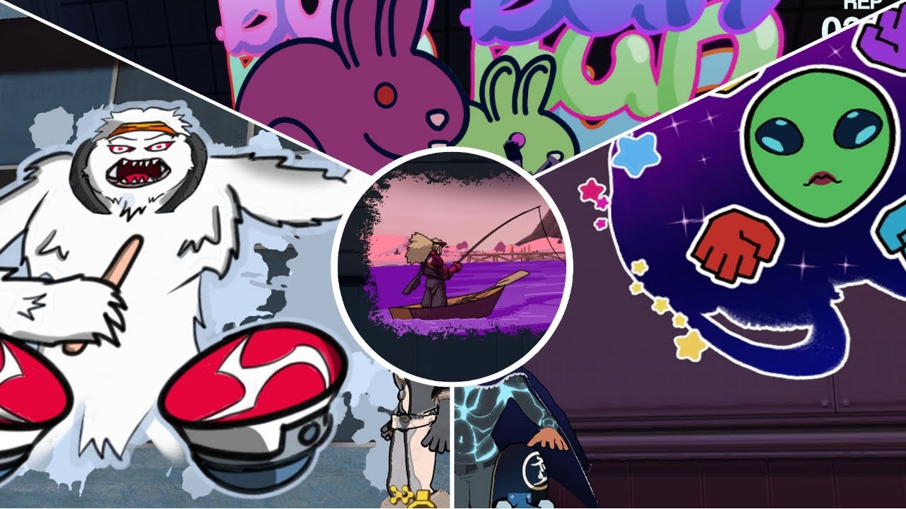 Bomb Rush Cyberfunk X Furi Custom Graffiti Mod Pack: All Graffiti - YouTube