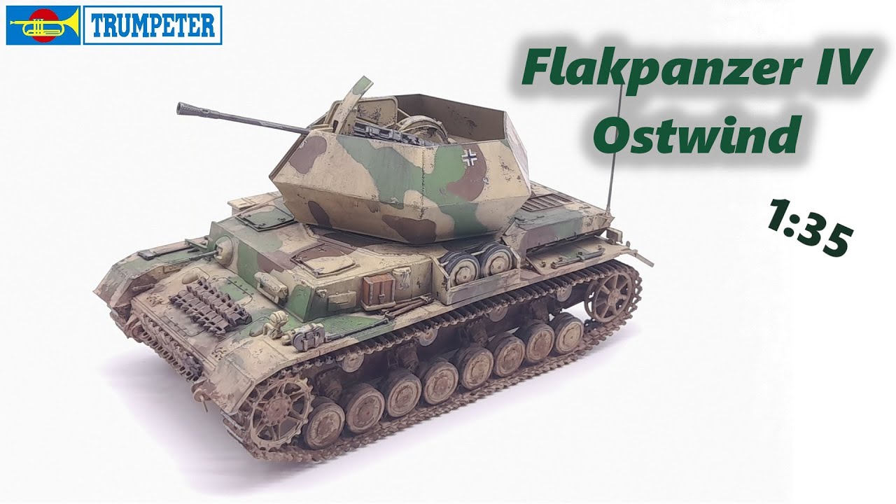 Flakpanzer IV - Ostwind - 1/35 - Trumpeter - YouTube