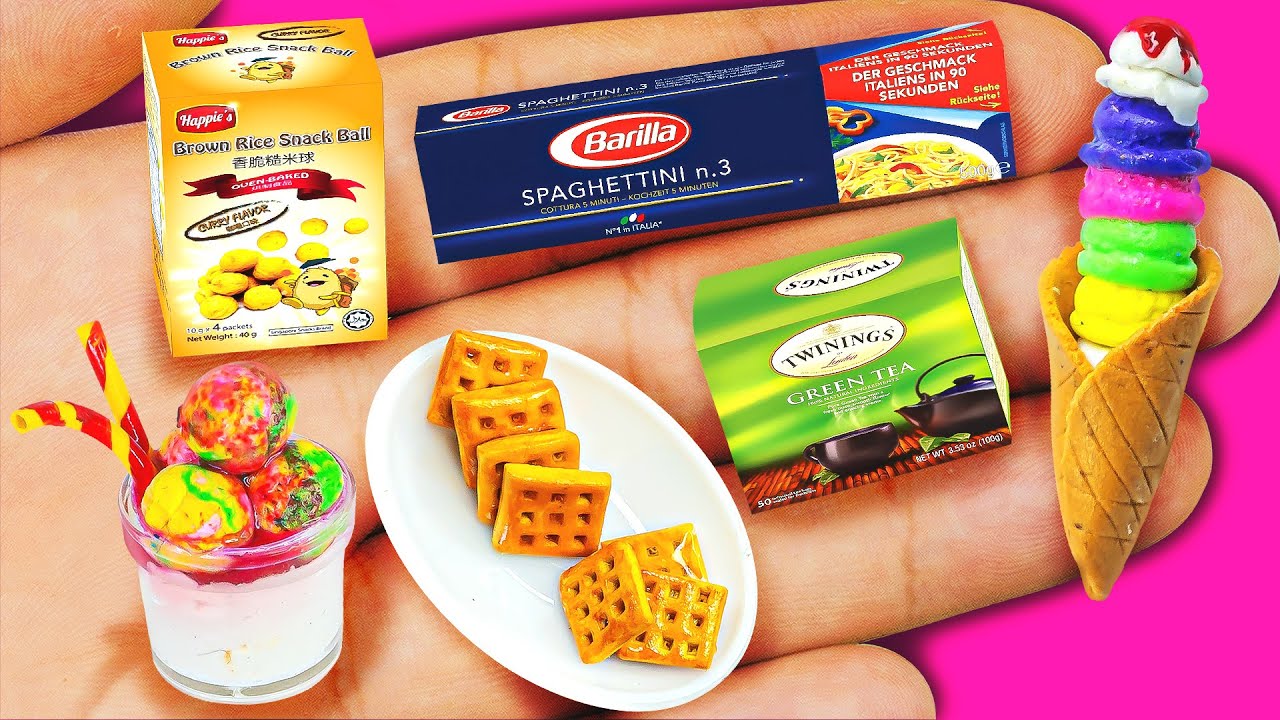 DIY Miniature Realistic Food : Miniature Ice Cream, Tea, Cake | DIY ...
